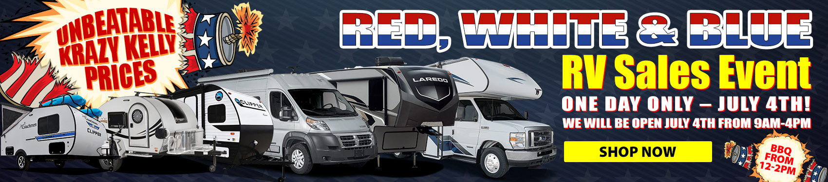 Happening July 4: Red, White, and Blue Sale - Beckleys RV Blog