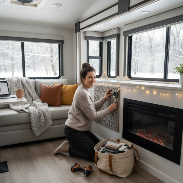 5 Cozy Winter RV Upgrades You Can Do While It’s in Storage
