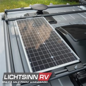 What are the solar capabilities of this Winnebago RV?