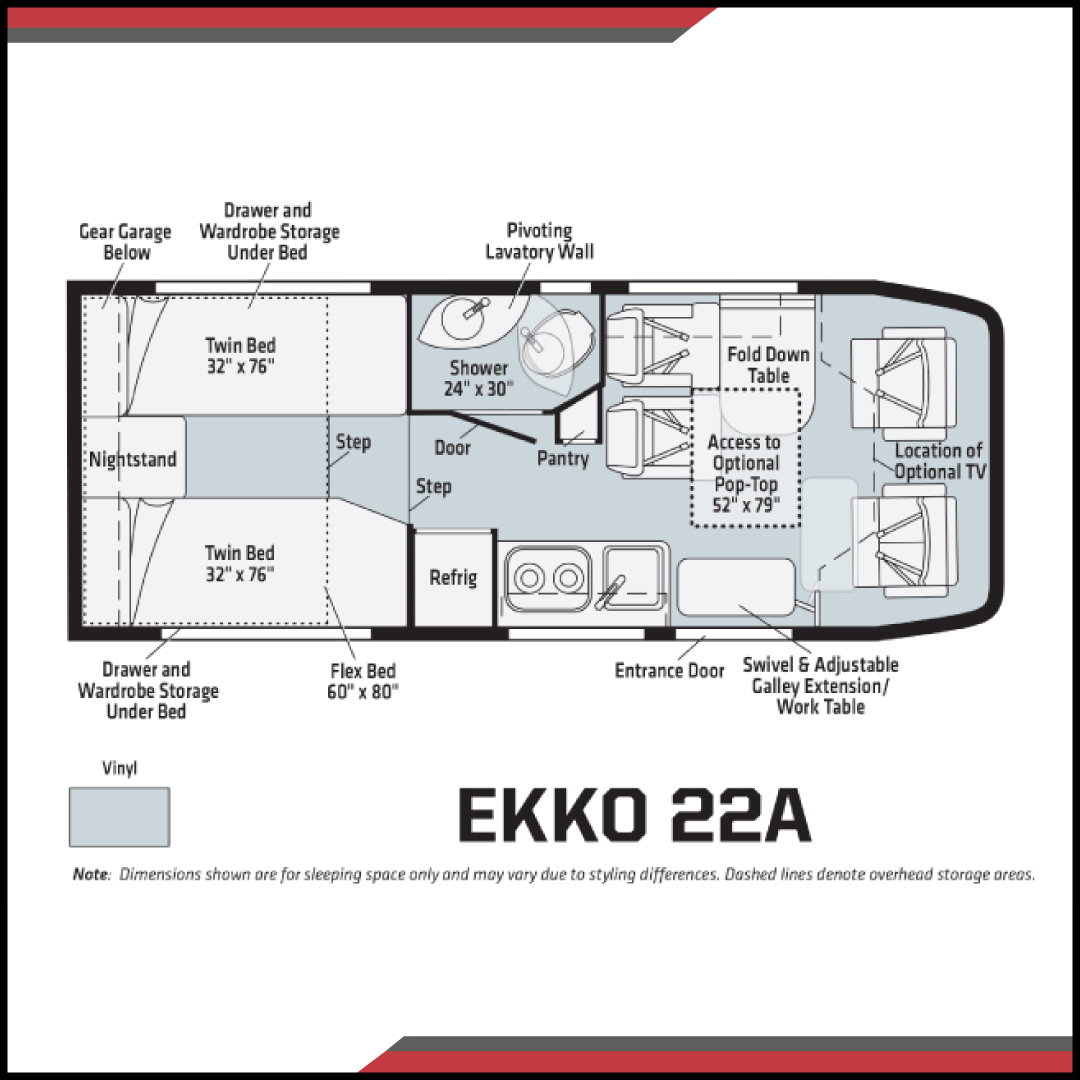 Winnebago EKKO Floorplan - Lichtsinn RV Blog