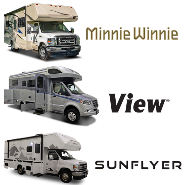 4 Small Winnebago Class C Motorhomes with Slideouts