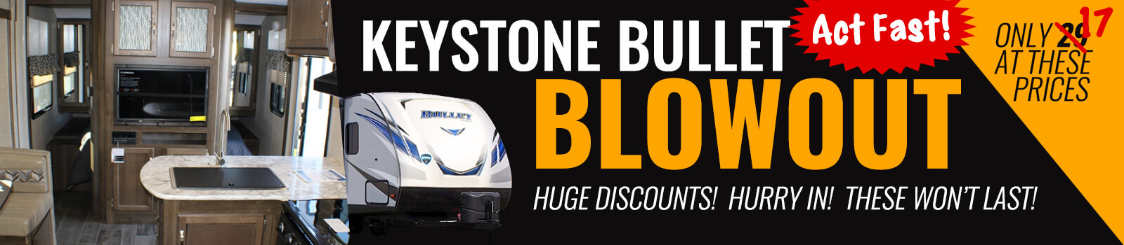RV Sale: Keystone Bullet BLOWOUT - LongviewRV Blog