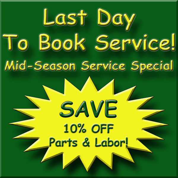 Last Day to Book a Service Appointment!
